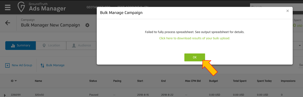 Campaign Bulk Upload – GroundTruth Help Center