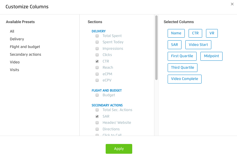 Column Picker – GroundTruth Help Center